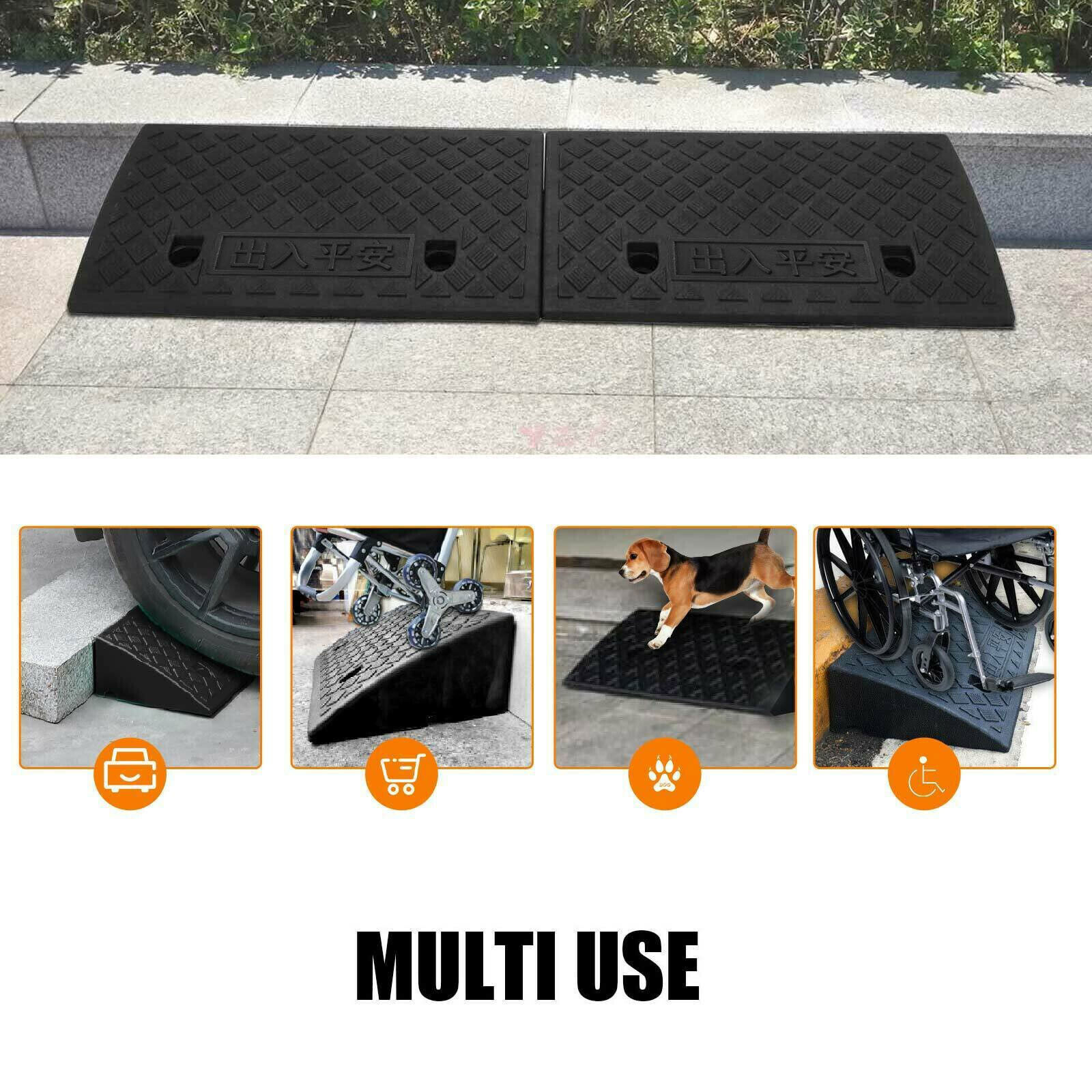 1-2x Heavy Duty Ramp Kerb Ramps Driveway Car Vehicle Threshold Ramp ...