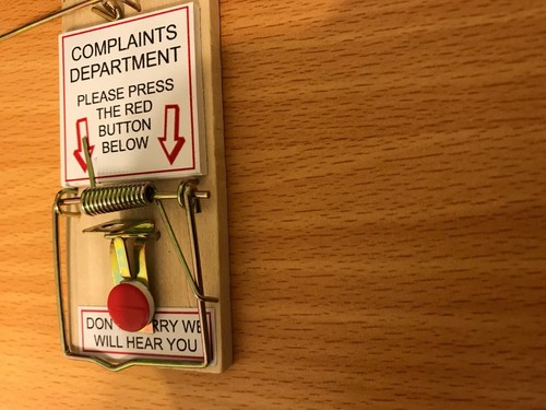 Complaints Department Mouse Trap Sign Funny Office Prank Gag Gift ...