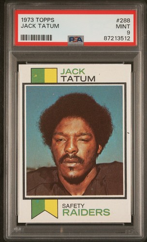 1973 TOPPS FOOTBALL #288 JACK TATUM RC ROOKIE OAKLAND RAIDERS PSA 9 | eBay