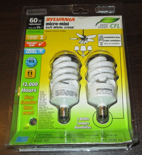 Light Bulbs Sylvania micro mini Soft white 2 pack-new | eBay