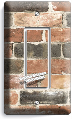 RUSTIC RECLAIMED EXPOSED BRICK WALL 1 GFCI LIGHT SWITCH PLATE ROOM HOME ...