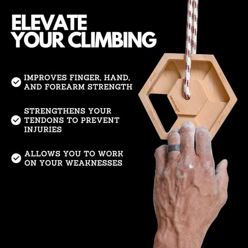 Hangboard - Rock Climbing & Bouldering Training Board - Fingerboard for ...