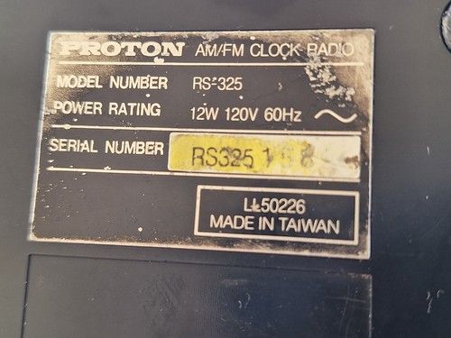 Rare PROTON 325 DIGITAL AM/FM DUAL ALARM CLOCK RADIO WORKS GREAT | eBay