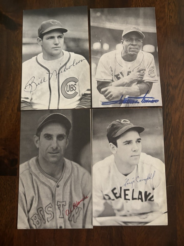 Lot Of 8 Signed Paper Postcard Sized Photos Van Mungo Minoso All ...