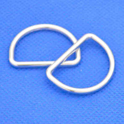 SILVER D RING D-RING SLIDERS WELDED METAL 25mm | eBay UK
