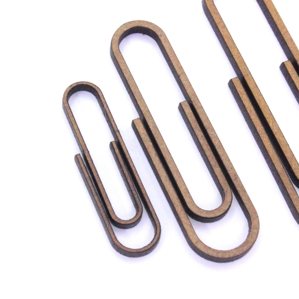 Paperclip Craft Shape, Various Sizes, 2mm MDF Wood. | eBay UK