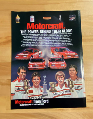 1987 Print Ad Ford Thunderbird Bob Glidden Ricky Rudd Rickie Smith Mark ...