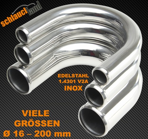Edelstahl Bogen 180° V2A Größen 13-200mm *** Edelstahlrohr Bogen ...