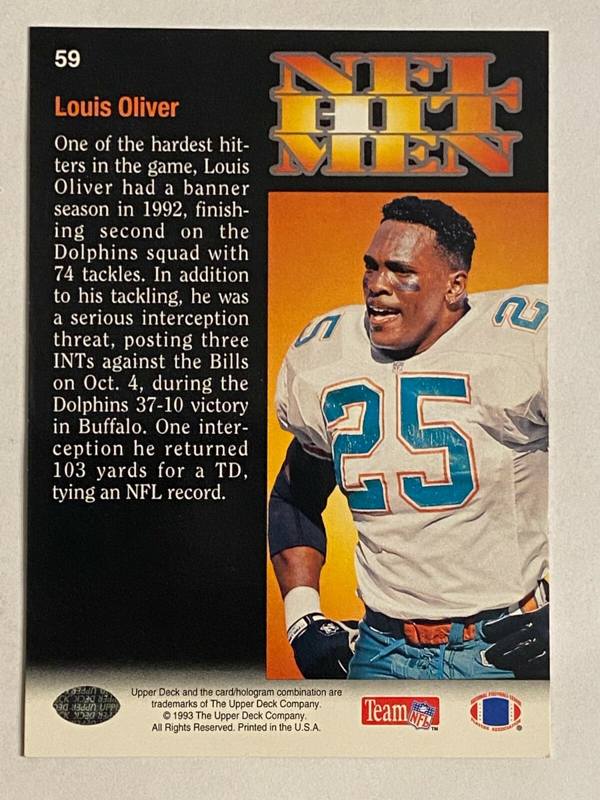 1993 Upper Deck - #59 Louis Oliver for sale online | eBay