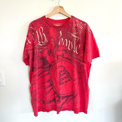 RANGER UP PATRIOTIC USA RED MENS TEE SHIRT TOP RED WE THE PEOPLE SIZE ...