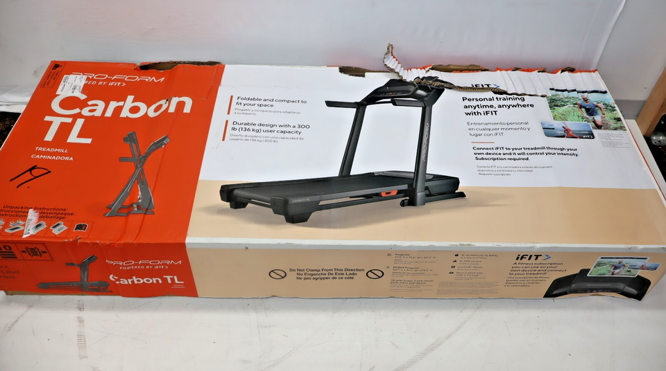 ProForm PFTL59724 Carbon TL Electric Treadmill 10% Incline 10 MPH ...