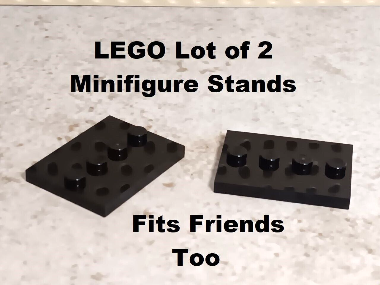 LEGO Figure Stands Minifigure Display Plate 4 Studs Across SHINES Fits ...