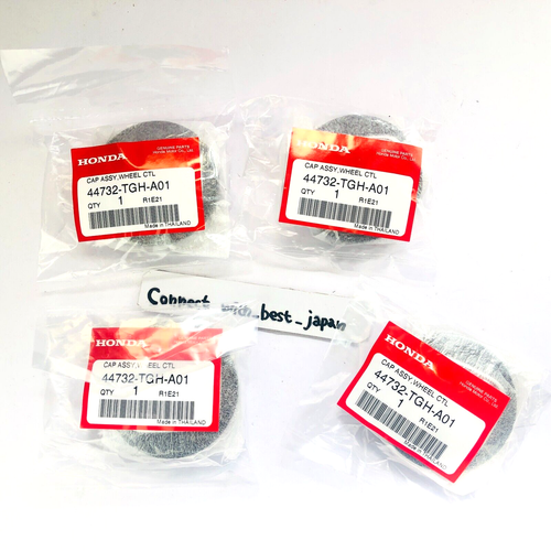 HONDA GENUINE TYPE R BLACK WHEEL CENTER CAPS W/ RED H 44732 - TGH - A01 ...