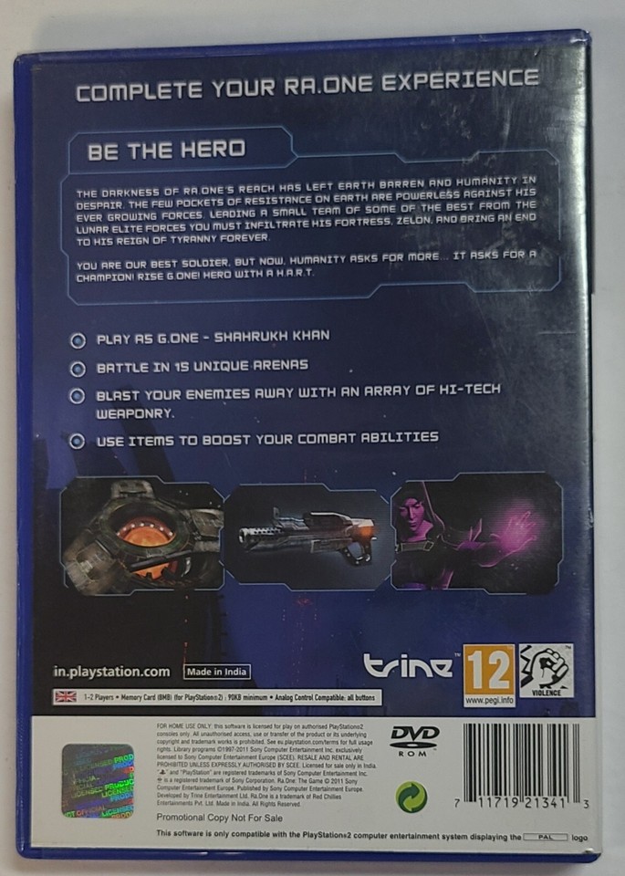 Ra-One: The Game. PS2 Playstation. PAL India Exclusive. Rare. VHTF | eBay