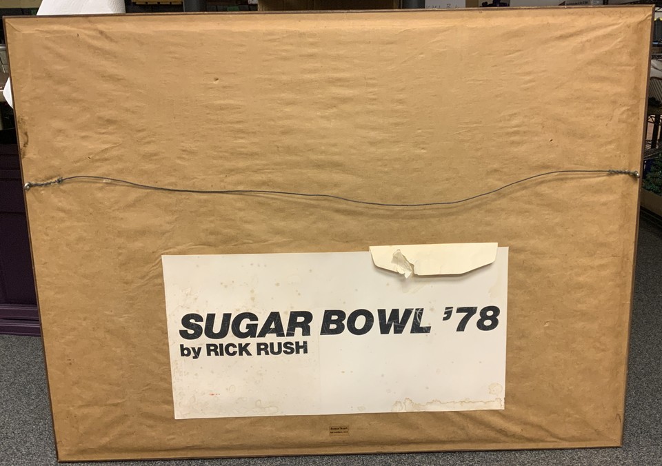 Paul "Bear" Bryant, Woody Hayes, Rick Rush 1978 Sugar Bowl Serigraph ...