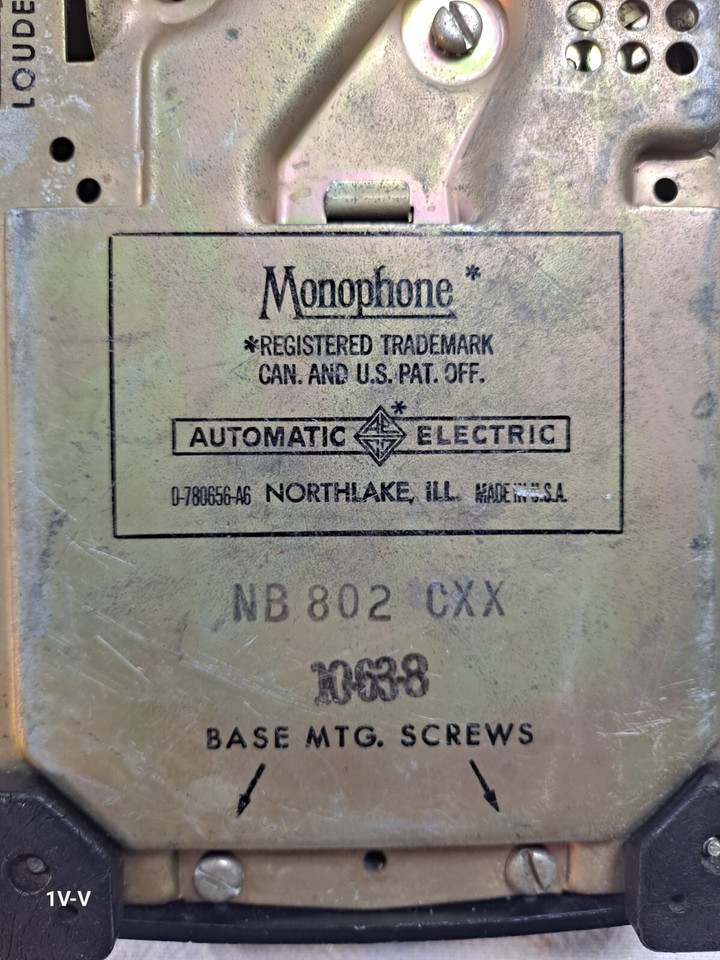 Vintage Phone 1963 Automatic Electric Monophone Blck Rotary Desk ...