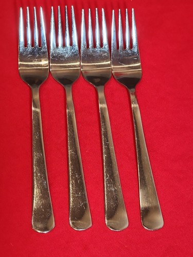 IKEA Salad Forks 22422 Set of 4 Stainless Steel Plain Square Handle | eBay