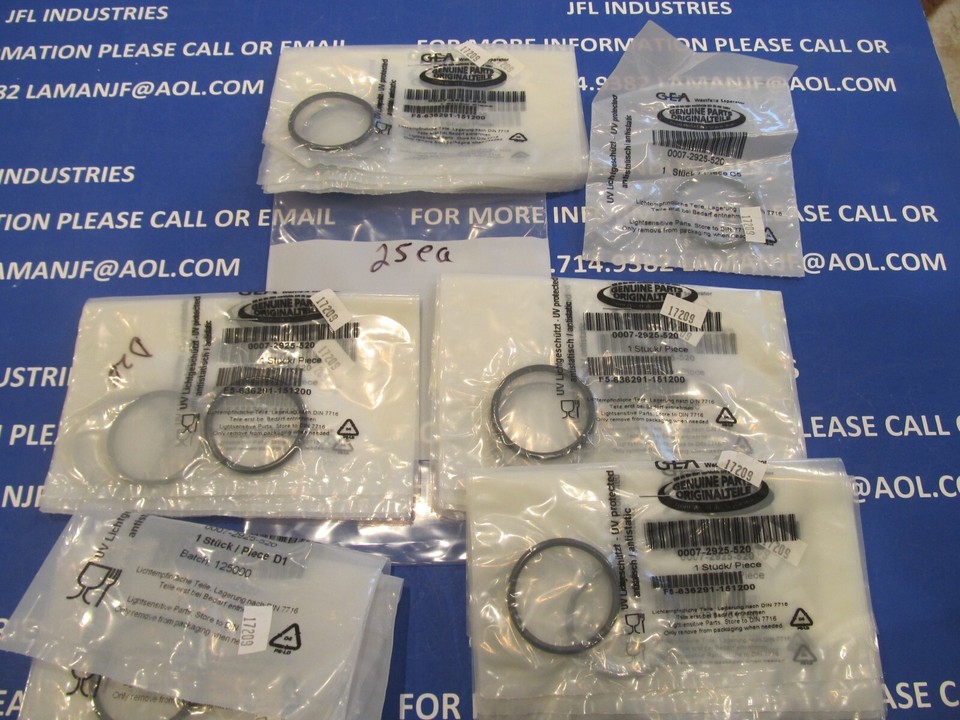 GEA Westfalia Centrifuge O-Ring, EPDM, 0007-2925-520 New Surplus | eBay