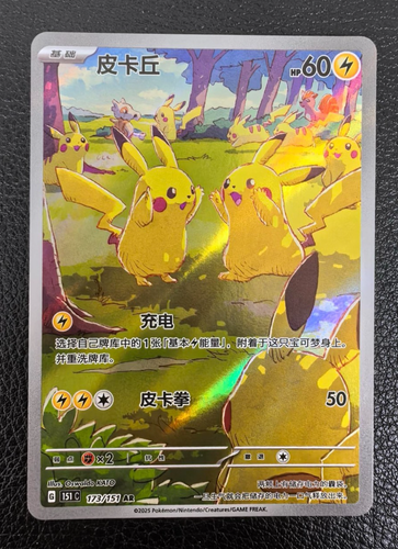 Pokemon TCG S-Chinese Pikachu 170/151 AR Full Art 151C Hope Exclusive ...