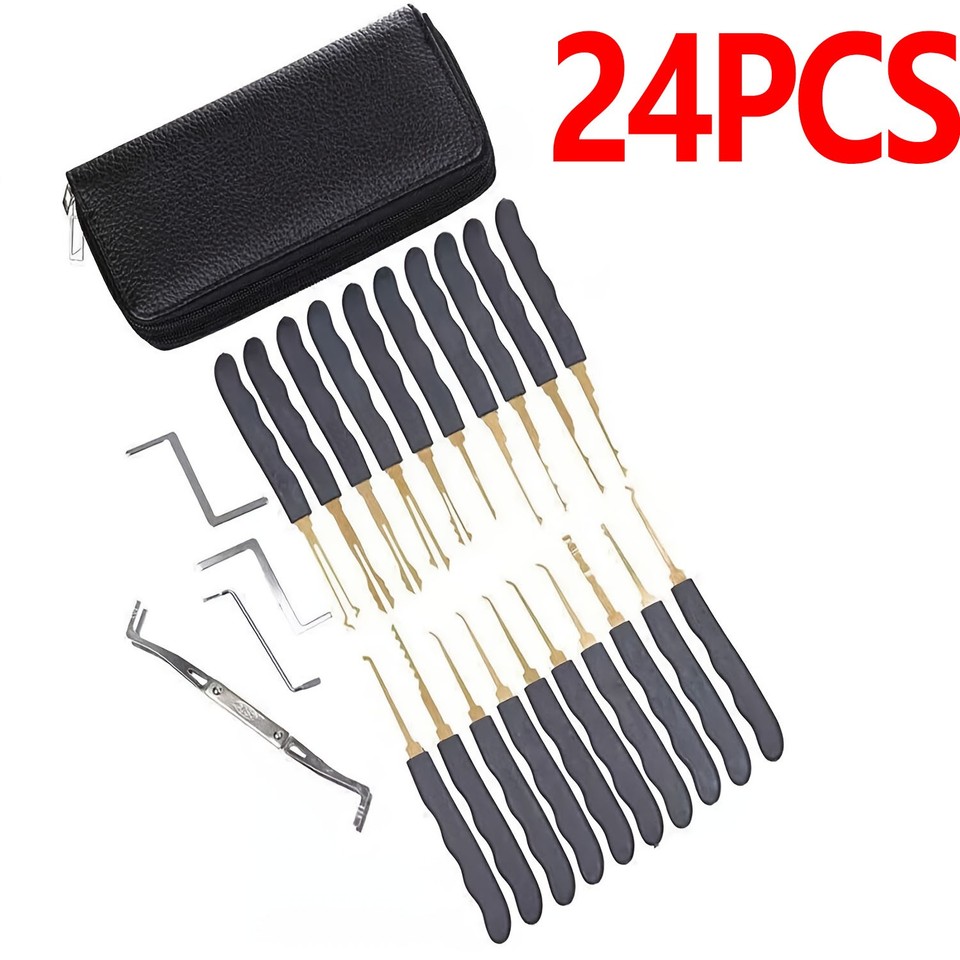 24PCS Broken Key Extractor Kit Lock Removal Tool Set Hooks Needles for ...
