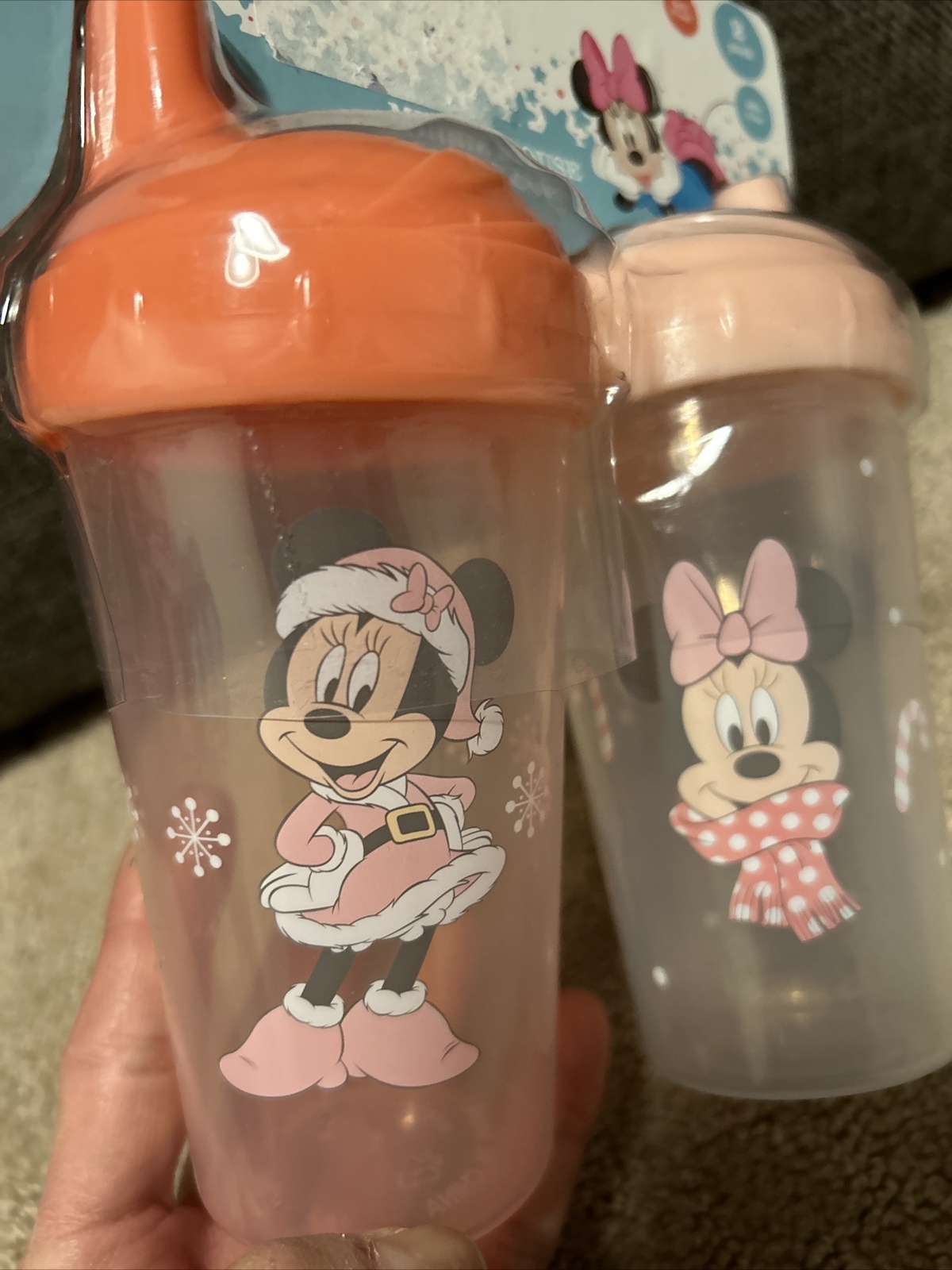 Disney Baby Sipper Cup 2-Pack Minnie Mouse Pink Holiday Winter ...