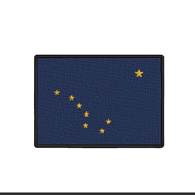 ALASKA STATE FLAG PATCH EMBLEM embroidered iron-on AK ANCHORAGE ...