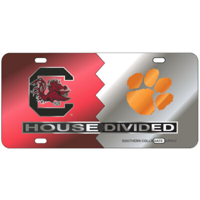 USC Gamecocks / CLEMSON Tigers HOUSE DIVIDED License Plate / Tag | eBay