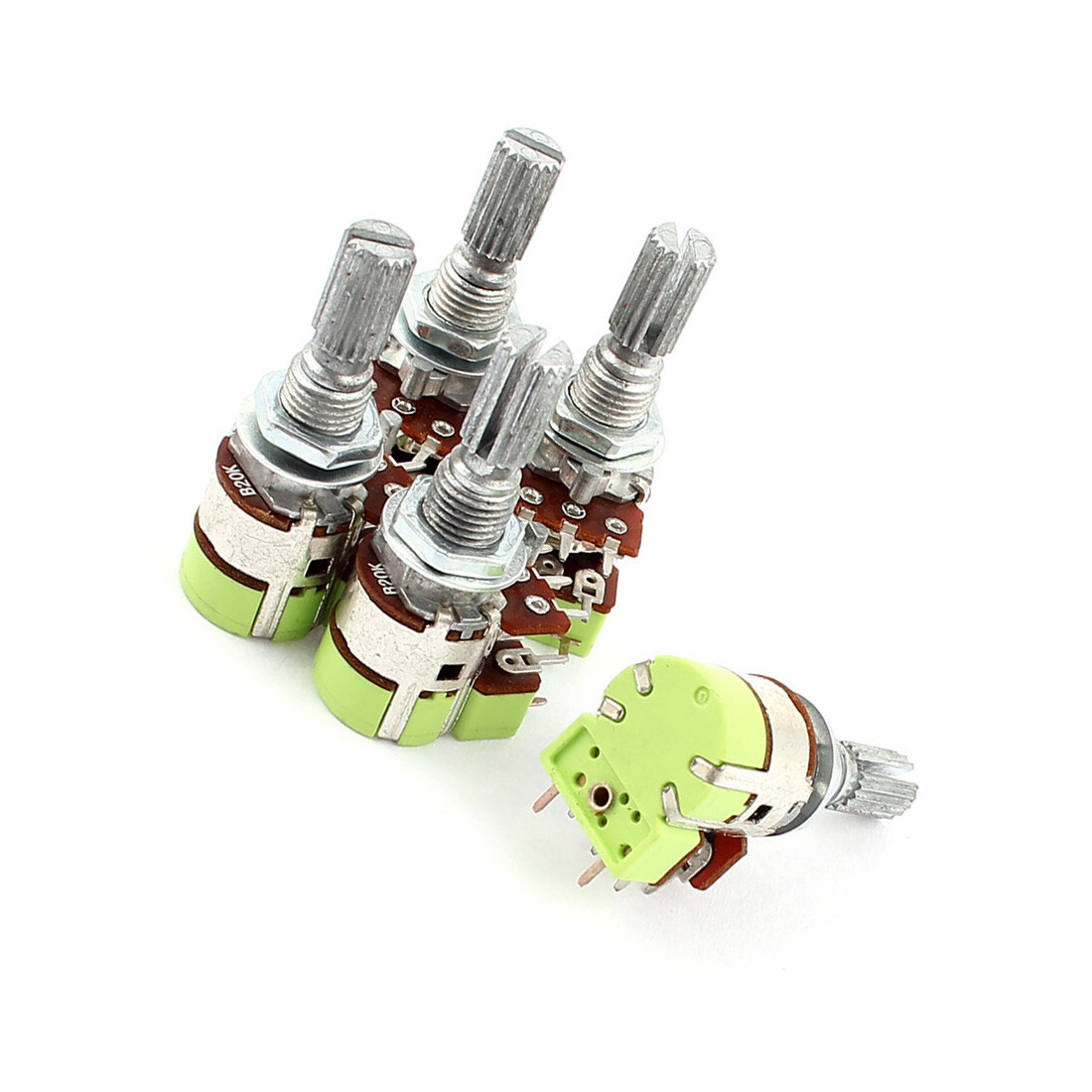 5pcs Stereo B20K Ohm Dual Linear Taper Volume Control Potentiometer ...