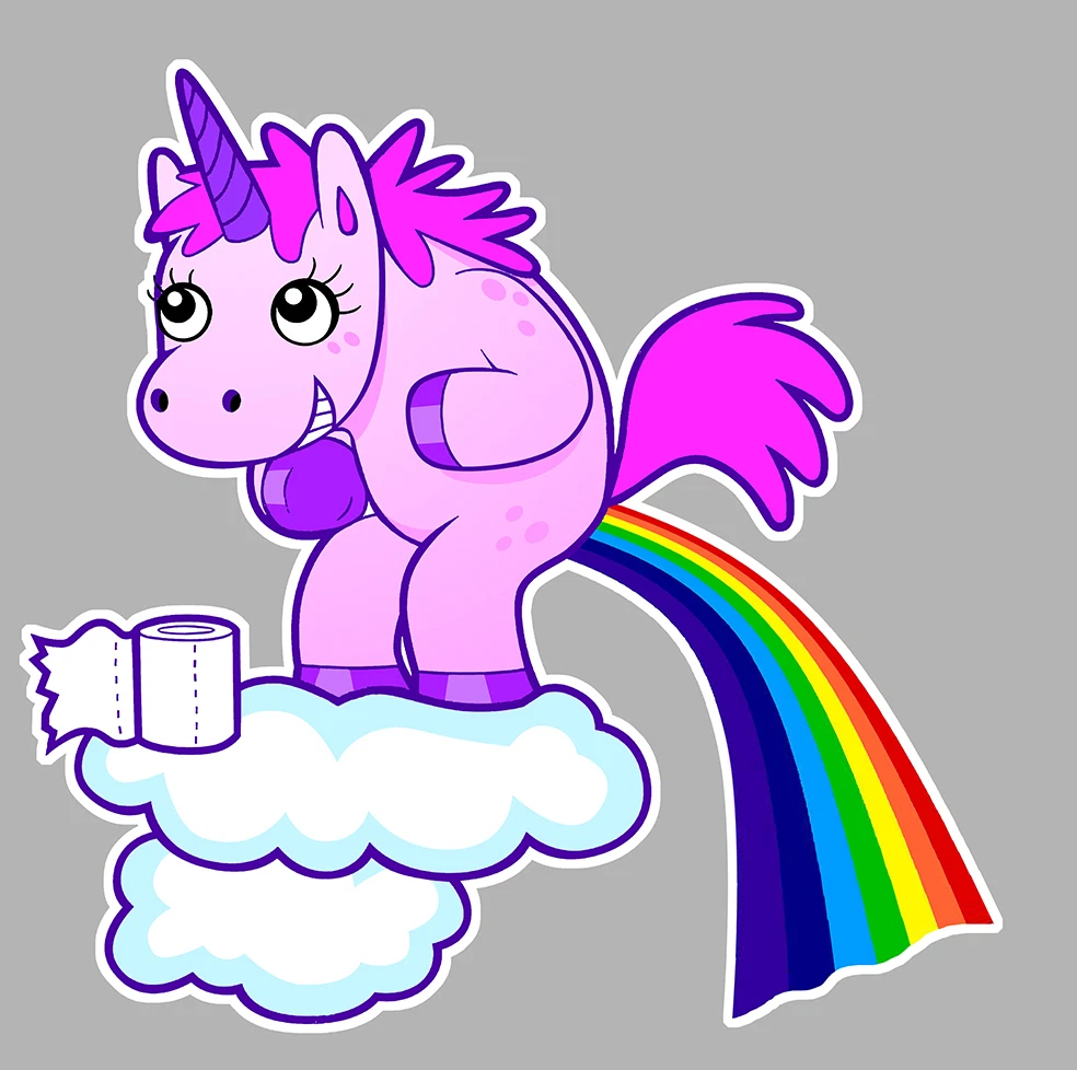 Unicorn Pooping Rainbows