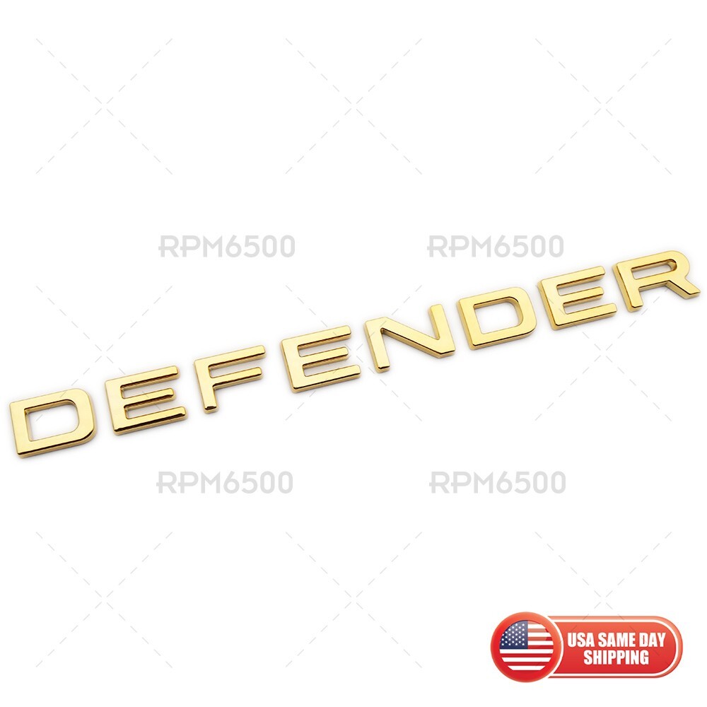 Land Rover Defender Rear Door Liftgate Nameplate Logo Emblem Badge Gold ...