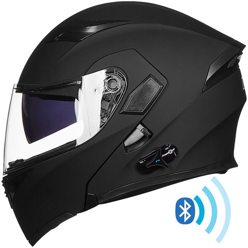 ILM Bluetooth Full Face Modular Motorcycle Helmets Dual Visor Intercom ...