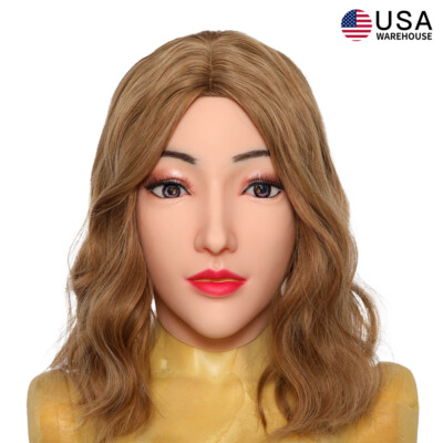 Minaky Realistic Silicone Female Face Mask Full Mask for Drag Queen ...