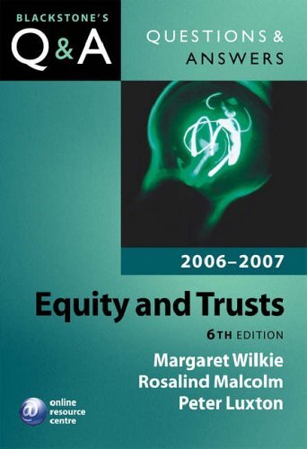Q&A: Equity and Trusts: Blackstone's La... by Luxton, Peter Paperback ...