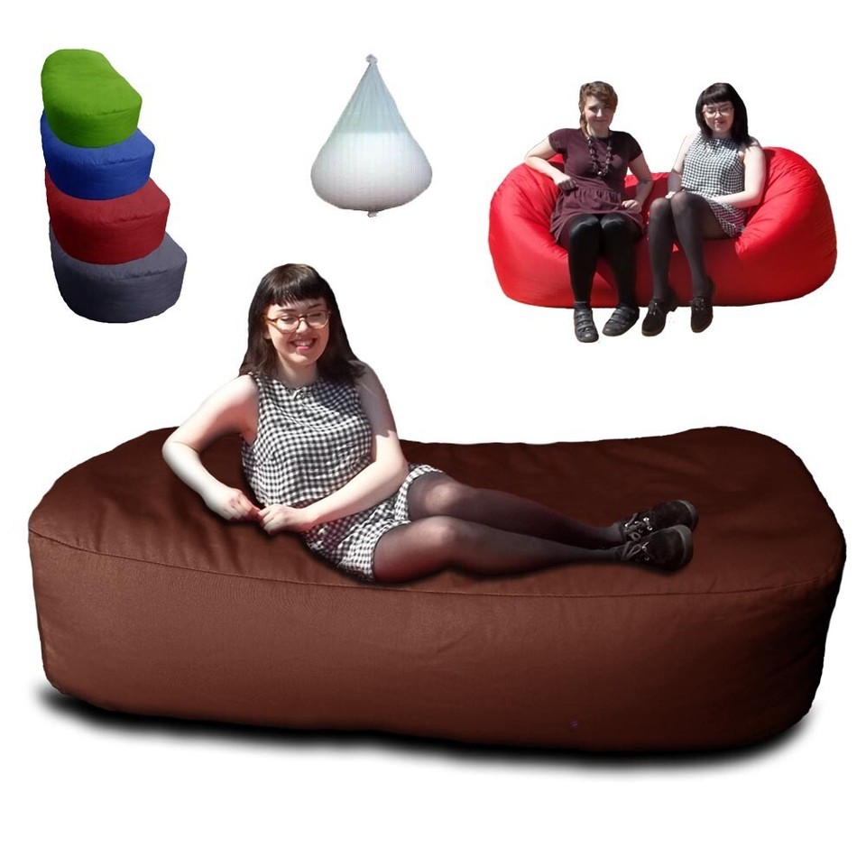 COTTON Beanbag Bed Sofa Bean Bag Comfy Sac Giant Large Seat Settee ...