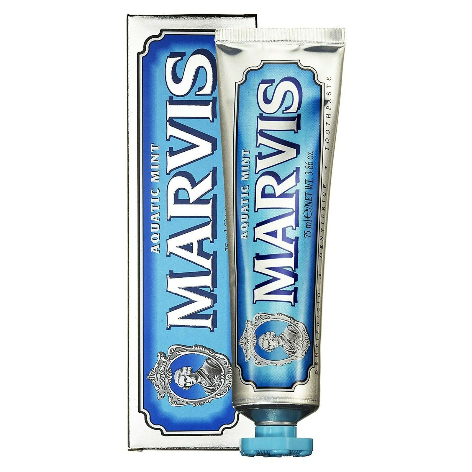 Marvis NEW Aquatic Mint Luxury Italian Toothpaste with Xylitol - 85ml ...