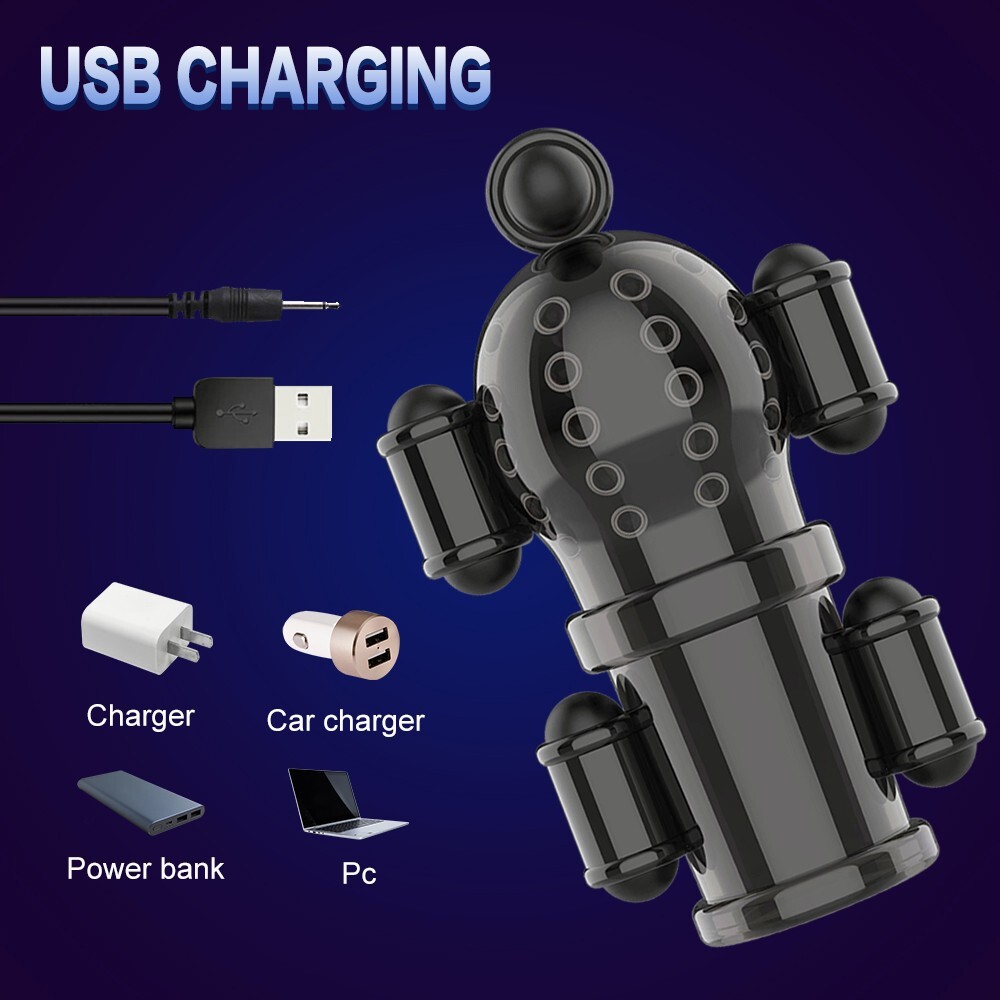 Penis Head Massager Male Masturbator Ejaculation Glans Vibrator Dildo ...