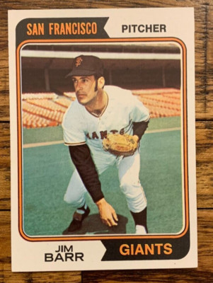 1974 TOPPS BASEBALL JIM BARR #233 NRMT | eBay
