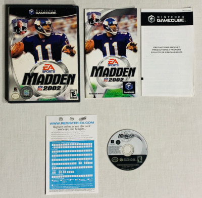 Nintendo GameCube MADDEN NFL 2002 COMPLETE w/ MANUAL & REG CARD! TESTED ...