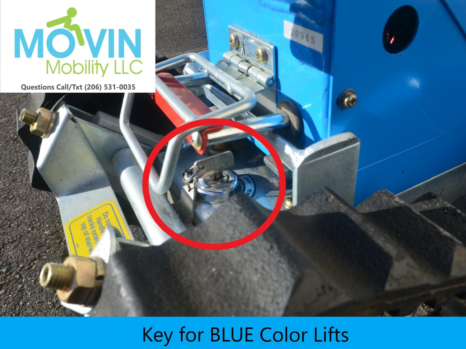 Garaventa Stair Trac Replacement Key for BLUE Color Lift (StairTrac ...