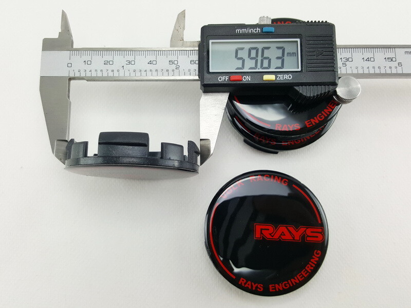 Center Caps Hub Wheel SW60 Front 59mm. Back Logo Red 57mm. Car Racing ...