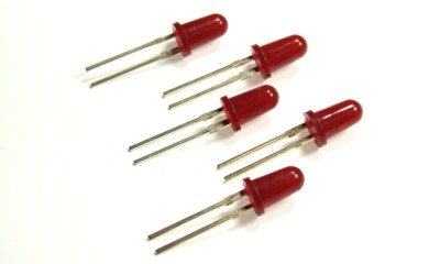 DIFFUSED RED LED Ø4.4 mm RED LED SPECIAL CONE SHAPE -- VINTAGE (20 ...