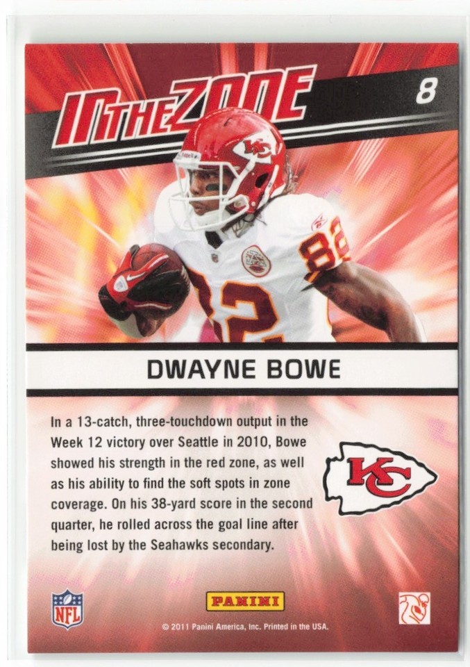 2011 Score In the Zone Dwayne Bowe Kansas City Chiefs #8 | eBay UK