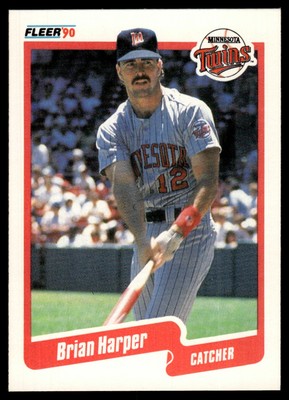 1990 Fleer Brian Harper Minnesota Twins #377 | eBay
