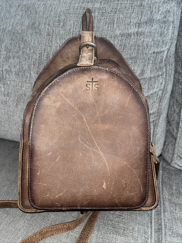 STS Ranchwear Women's Baroness Dark Tornado Brown Leather Backpack ...