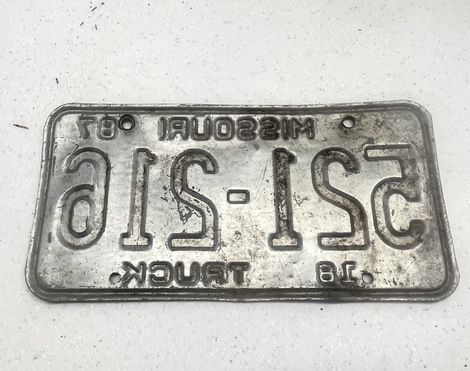 Expired Missouri License Plate 521 216 | eBay