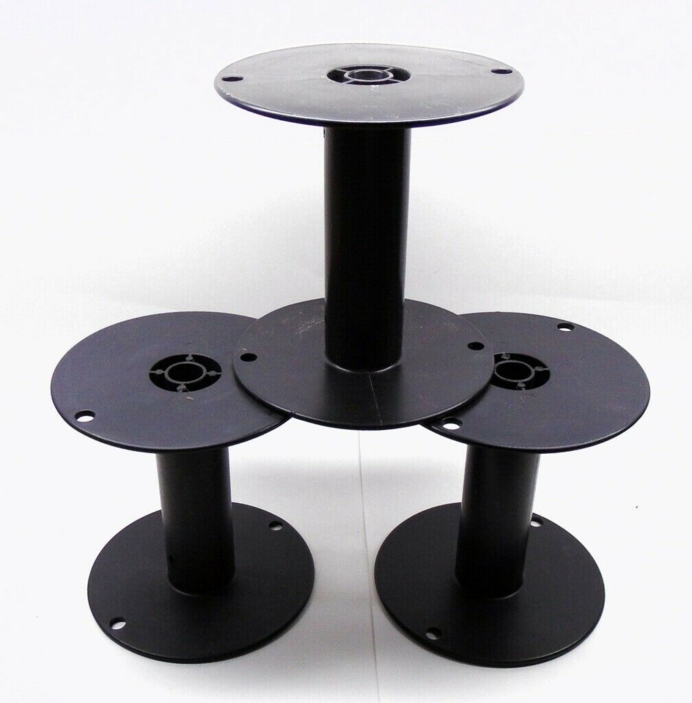 One (1) Large Empty Black Plastic Spool for Chain Cable Wire Paracord 6 ...