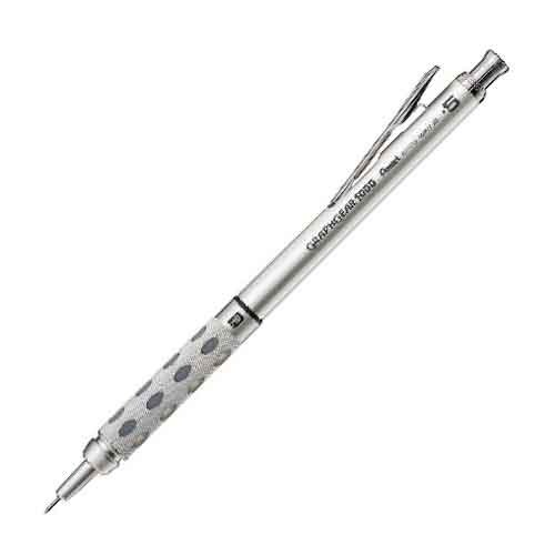Pentel GraphGear 1000 Precision Drafting Mechanical Pencil 0.5mm Silver ...