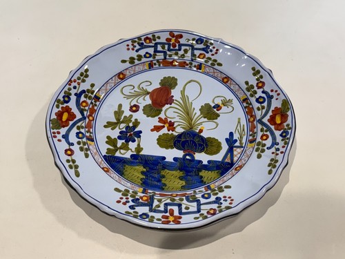Vintage Garofano Faenza Pottery Blue Carnation Italian Dinner Plate, 10 ...