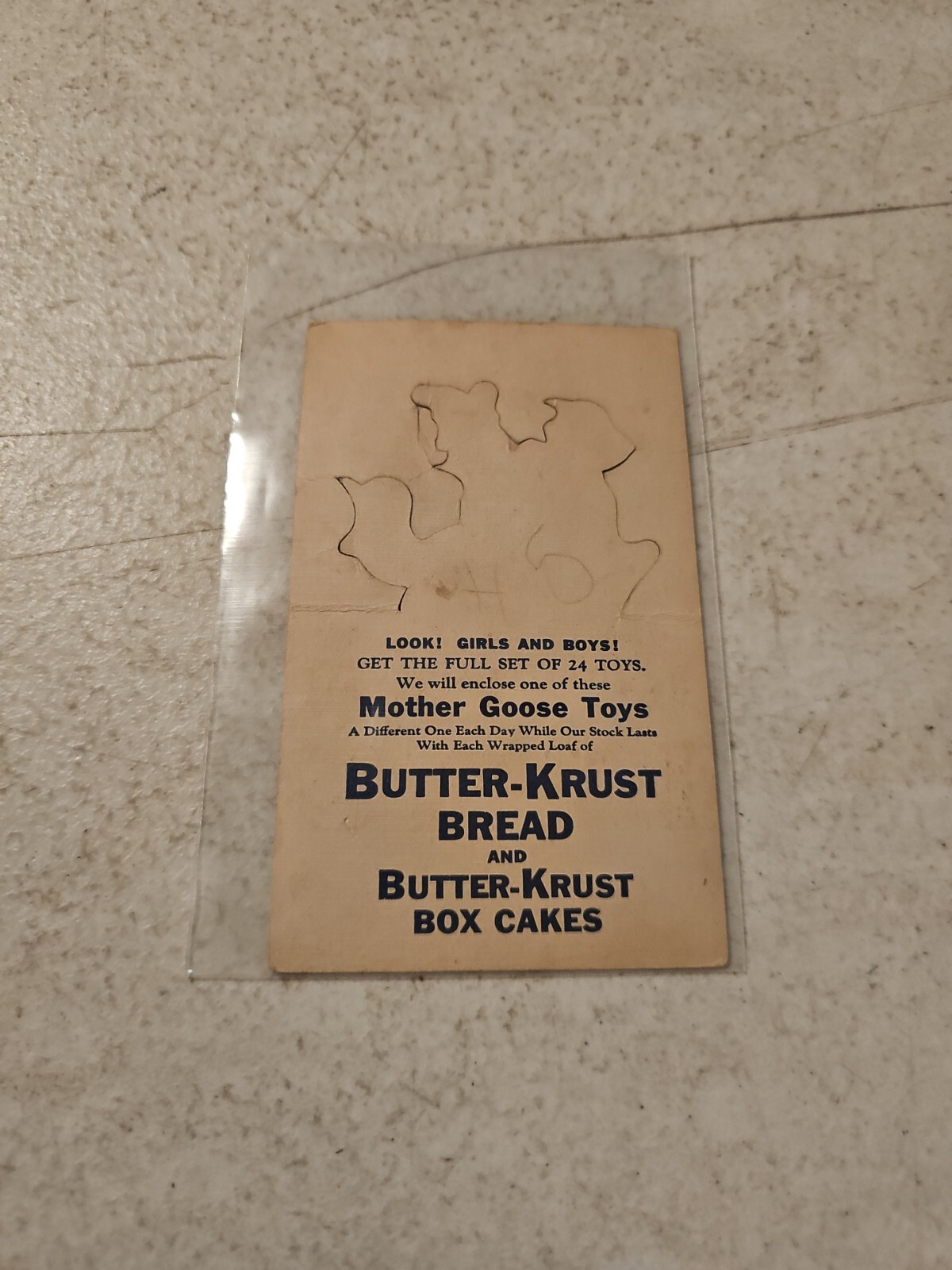 Vintage 1922 Mother Goose Toys From Butter-Krust Bread & Box Cakes | eBay