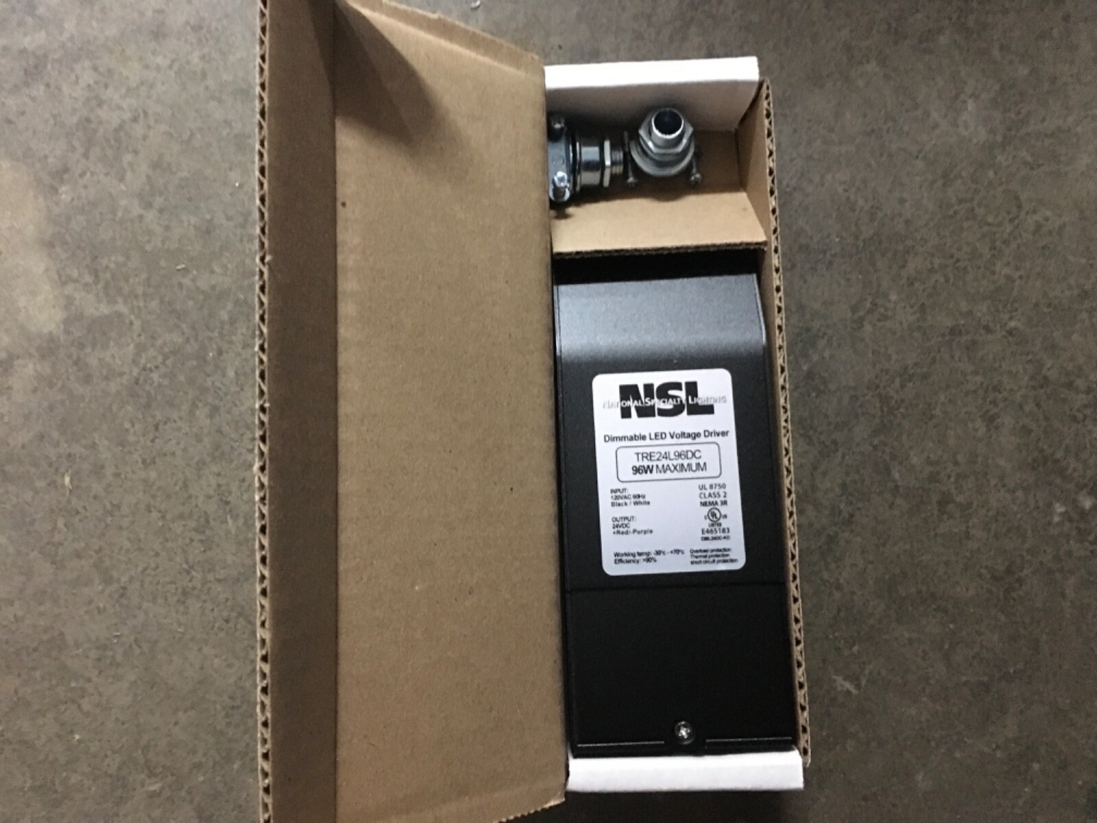 NSL TRE24L96DC Dimmable Electronic LED Driver 120Volt AC Input 24-Volt ...